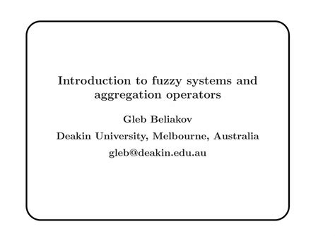 pdf introduction to fuzzy systems and aggregation operators dokumen tips