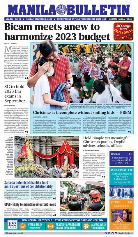 Get Digital Access To Manila Bulletin December 5 2022 Issue