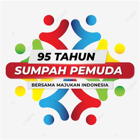 Logo Resmi Peringatan 95 Tahun Sumpah Pemuda 2023 Vektor Sumpah Pemuda