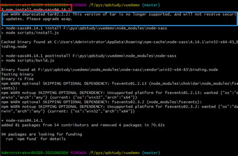 vue笔记：运行vue报错 node sass version 6 0 1 is incompatible with 4 0 0 coderjim 博客园
