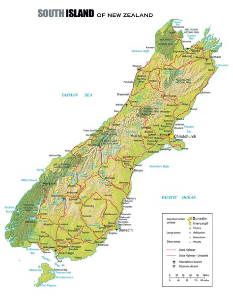 New Zealand South Island Road Map The World Map Hot Sex Picture