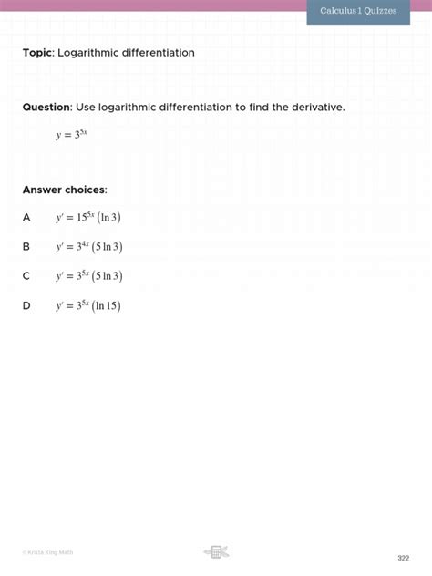 logarithmic differentiation pdf logarithm derivative