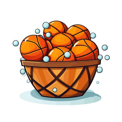 Premium Vector Basket Basketball Ball Cartoon Vector
