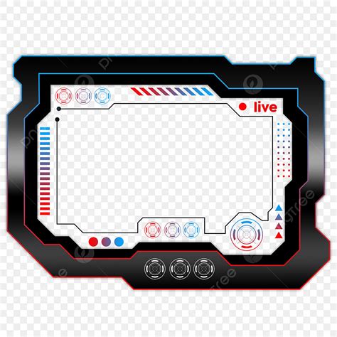 스트림 및 라이브를위한 Elegent Twitch 얼굴 테두리 일러스트 오버레이 게임 캠 카메라 경련 위에 까는 것 바