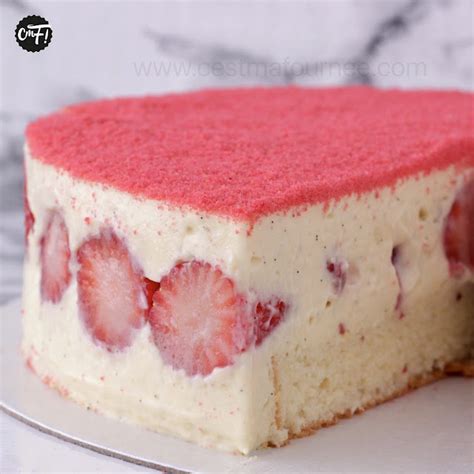 Fraisier à la crème diplomate