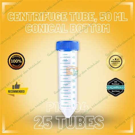 Jual Centrifuge Tube 50 Ml Conical PP Sterile DNase RNase Free 25 Pcs
