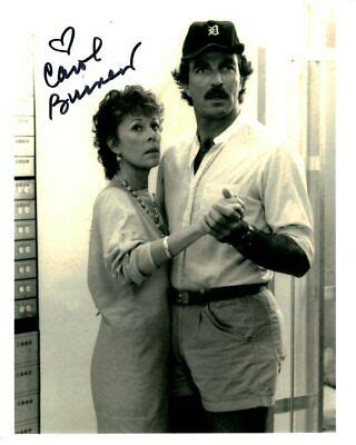Carol Burnett Signed Autographed Magnum P I W Tom Selleck Press Photo