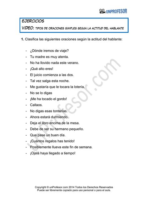 Para Primaria Texto Con Oraciones Segun La Actitud Del Hablante Texto