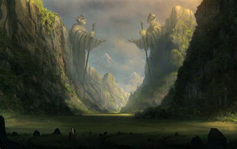 Sfondi Luce Del Sole Foresta Montagne Arte Digitale Fantasy Art