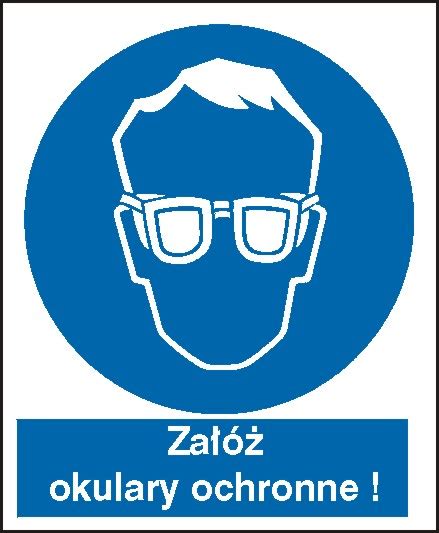 Znak Nakaz Stosowania Ochrony Oczu Sklep Techem Znaki