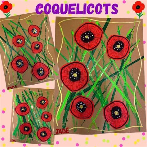 La Classe Des Coquelicots On Instagram Des Coquelicots En Arts