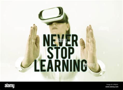 Writing Displaying Text Never Stop Learning Internet Concept