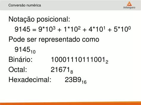 PPT Conversão numérica PowerPoint Presentation free download ID