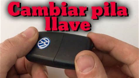 Como Cambiar La Bateria De Una Llave Vw Cambiando De Pilas