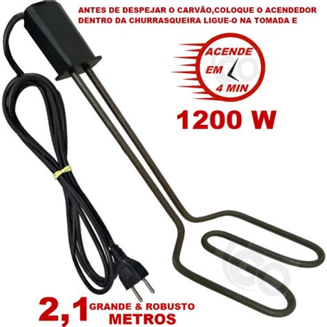Acendedor Eletrico De Churrasqueira A Carvão E Lareiras em Promoção na