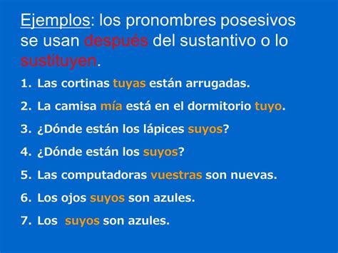 Ejemplos De Oraciones Con Pronombres Posesivos En In Themeloader