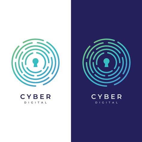 Creative Technology Digital Cyber Security Logo Template Design With