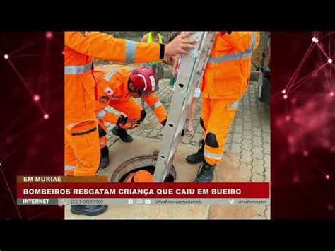 Bombeiros resgatam criança que caiu em bueiro TV Alterosa