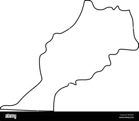 Map Of Morocco Outline Silhouette Of Map Of Morocco Vector