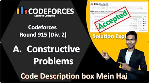 a constructive problems codeforces round 915 div 2 solution explain youtube