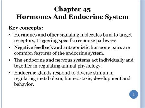 Chapter Hormones And Endocrine System