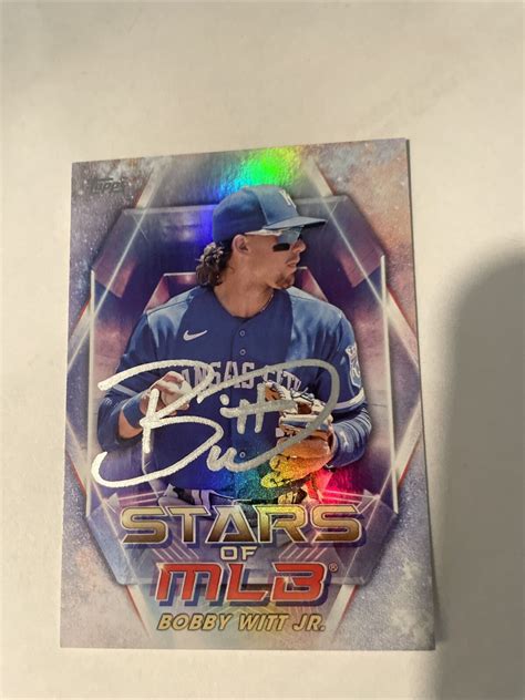 Mavin Bobby Witt Jr Signed Auto Baseball Card 2023 Series 1 MLB