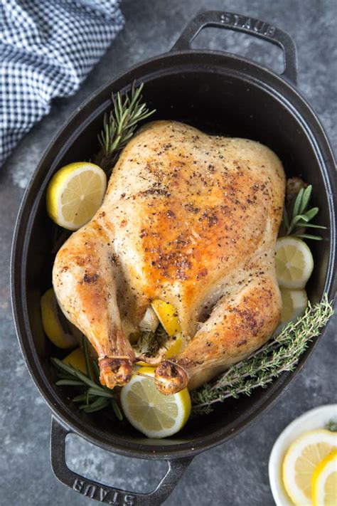 Whole Roasted Chicken With Lemon Garlic Rosemary Simple Healthy