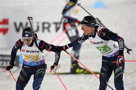 Championnat du monde de biathlon la France remporte la médaille d or