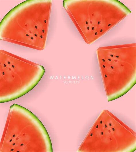 Premium Vector Watermelon Slices