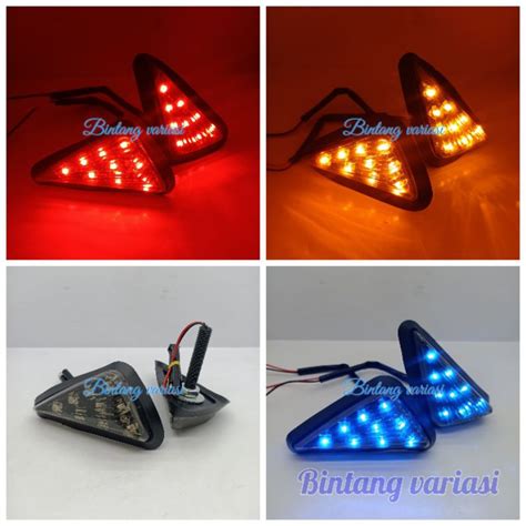 Jual Lampu Sen Tempel Segitiga Ninja 250 Karbu R15 CBR GSX Sein Tempel