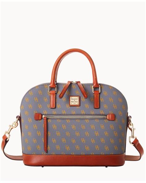Dooney Bourke Gretta Domed Zip Satchel In Blue Lyst
