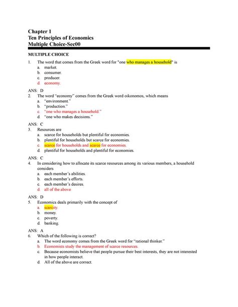 ECO 111 Chapter 1 Final Testbank Chapter 1 Ten Principles Of