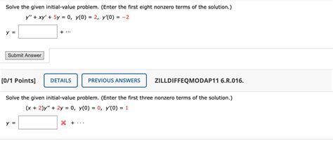 solved solve the given initial value problem enter the