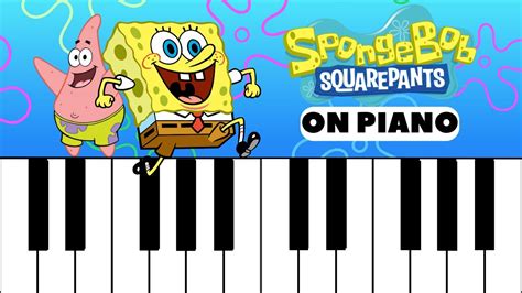 SpongeBob SquarePants Theme On Piano COVER AND LESSON YouTube