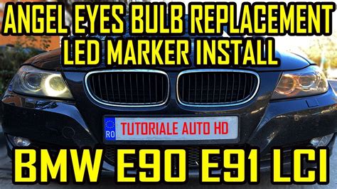 BMW E90 E91 LCI Angel Eyes Bulb Replacement Led Marker Install H8