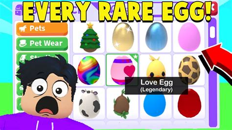 Opening EVERY RARE EGG Ever In Adopt Me OPENING DREAM PET YouTube