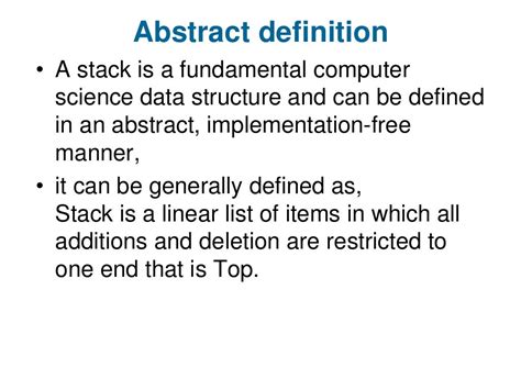 stack a data structure