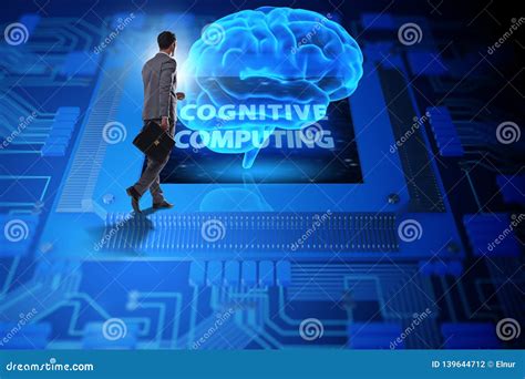 The Cognitive Computing Concept As Future Technology With Businessman