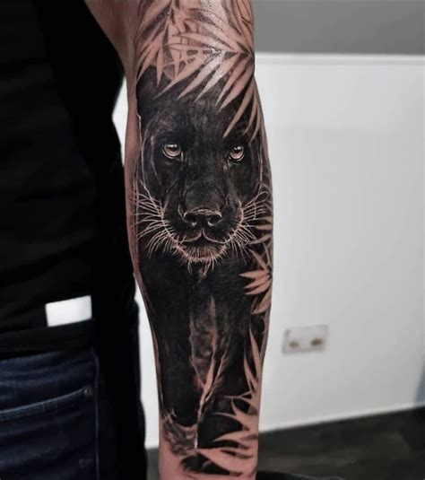 Realistic Panther Tattoo