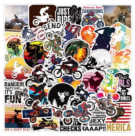 Buy Dirt Bike Stickers And Decals Pcs Aesthetic Vinyl Waterproof