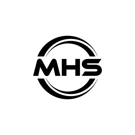 MHS Letter Logo Design In Illustration Vector Logo Calligraphy