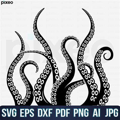 Octopus Tentacles Svg Octopus Svg Tentacle Svg Tentacles Etsy Israel