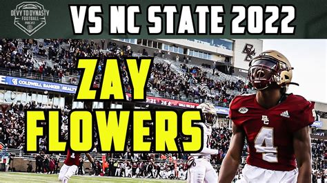 Zay Flowers 2023 NFL Draft Scouting Film YouTube