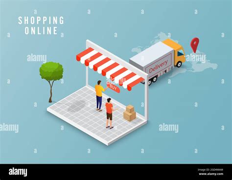 Concepto de servicio de entrega en línea seguimiento de pedidos en
