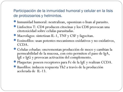 10 respuesta inmune en infecciones por parásitos PPT
