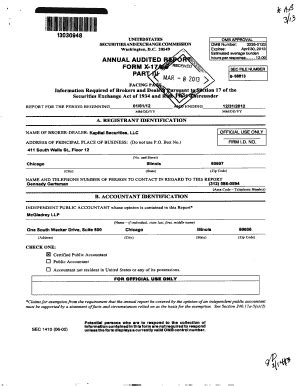 Fillable Online ANNUAL AUDITED FORM X 1 Fax Email Print PdfFiller