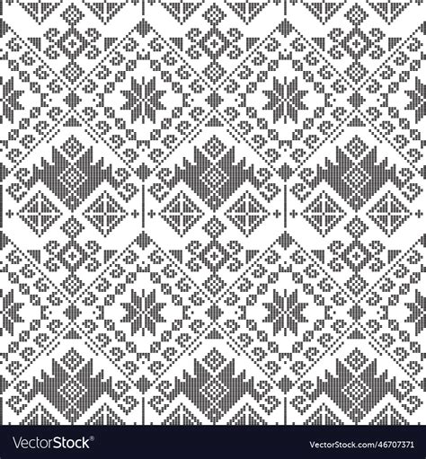 Yakan Weaving Inspired Seamless Pattern Royalty Free Vector