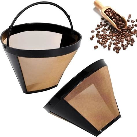 2 Pièces Filtre À Café Permanent Filtres À Café Réutilisables En Acier