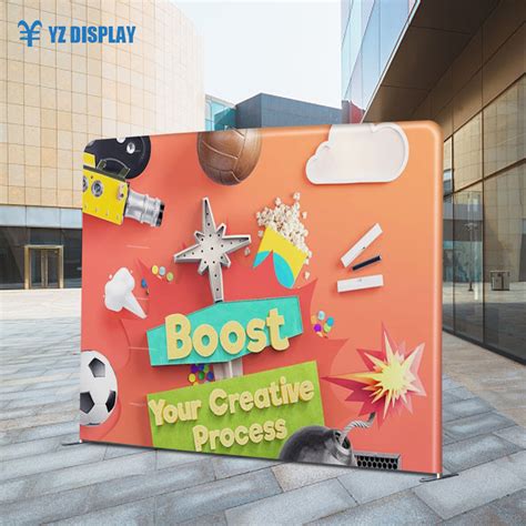 Portable Pop Up Trade Show Display Stand Aluminium Alloy Event Backdrop