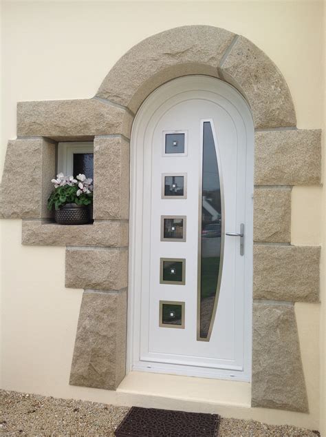 Porte d entrée PVC plein cintre Ploumagoar